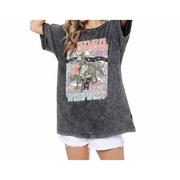 zutter | Tops | New Zutter Rodeo Wild West Rocker Tee In Black | Poshmark